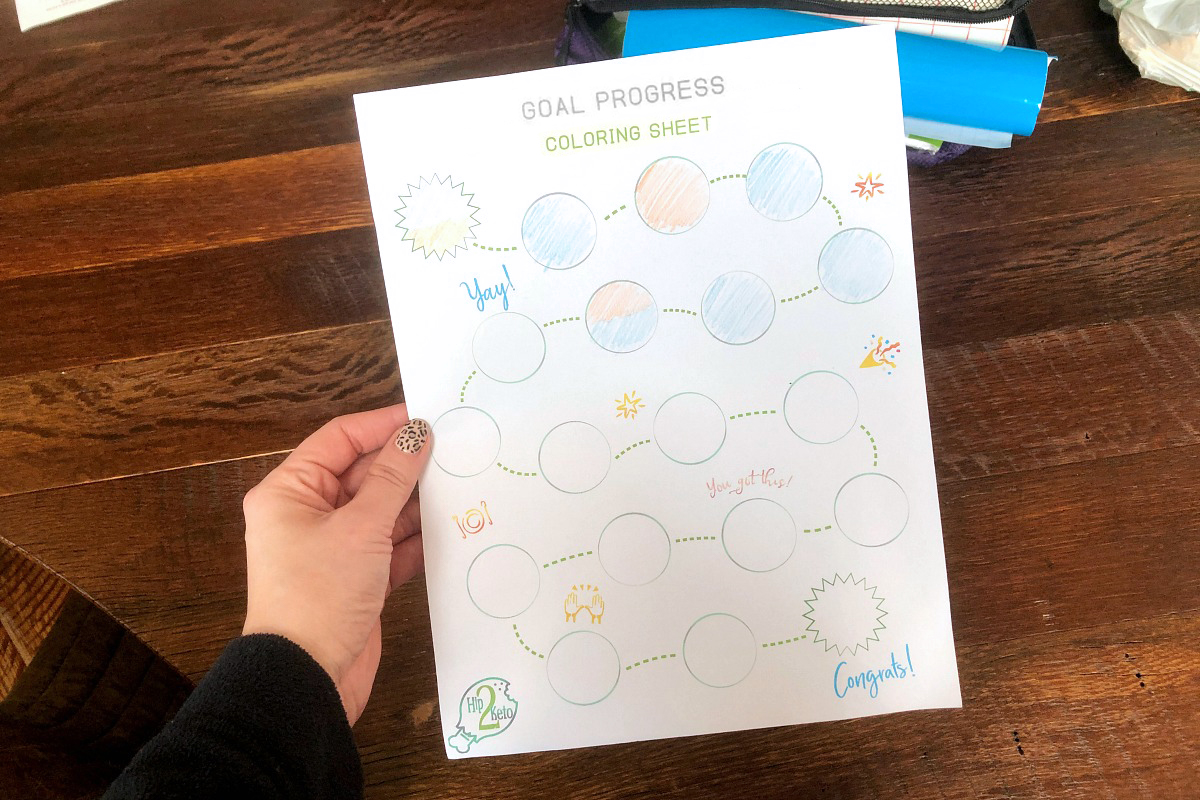 FREE Printable: Keto Weight Loss Progress Coloring Page