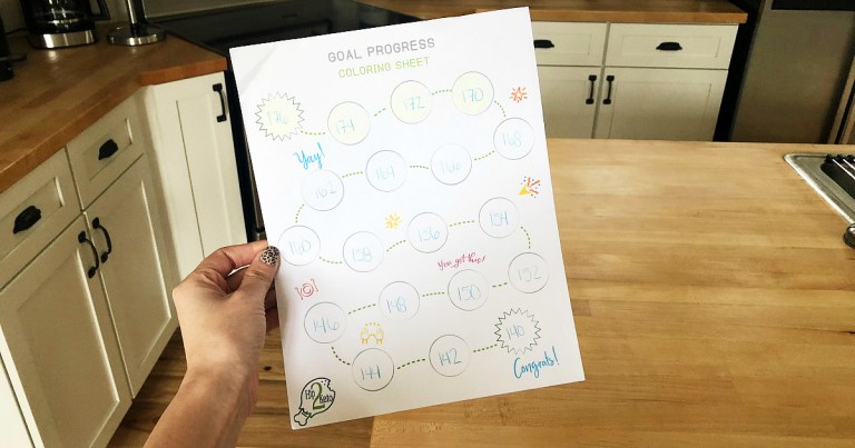 FREE Printable: Keto Weight Loss Progress Coloring Page