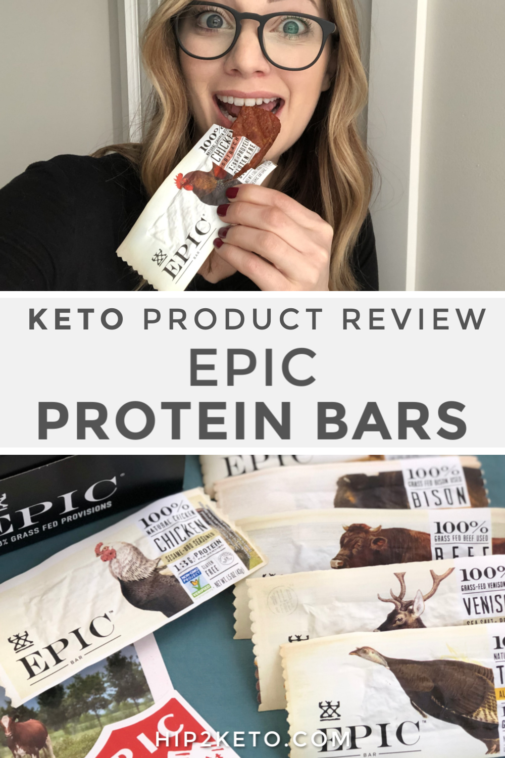 EPIC BBQ Chicken Protein Bars - Keto Friendly Savory Snack 12 Pack Beef ...