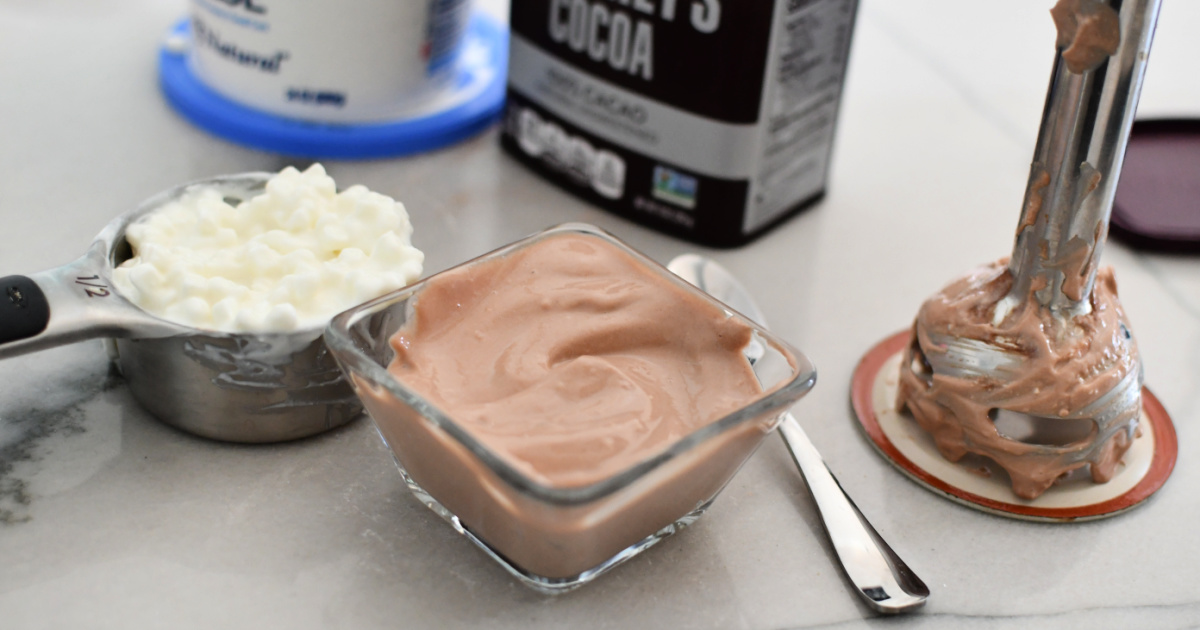 Whipped Cottage Cheese Keto Chocolate Mousse, 3 Ingredients!
